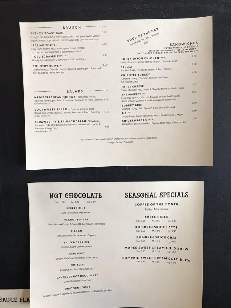 Menu at Cricket's — Coffee. Kitchen. Cocktails cafe, Geneseo