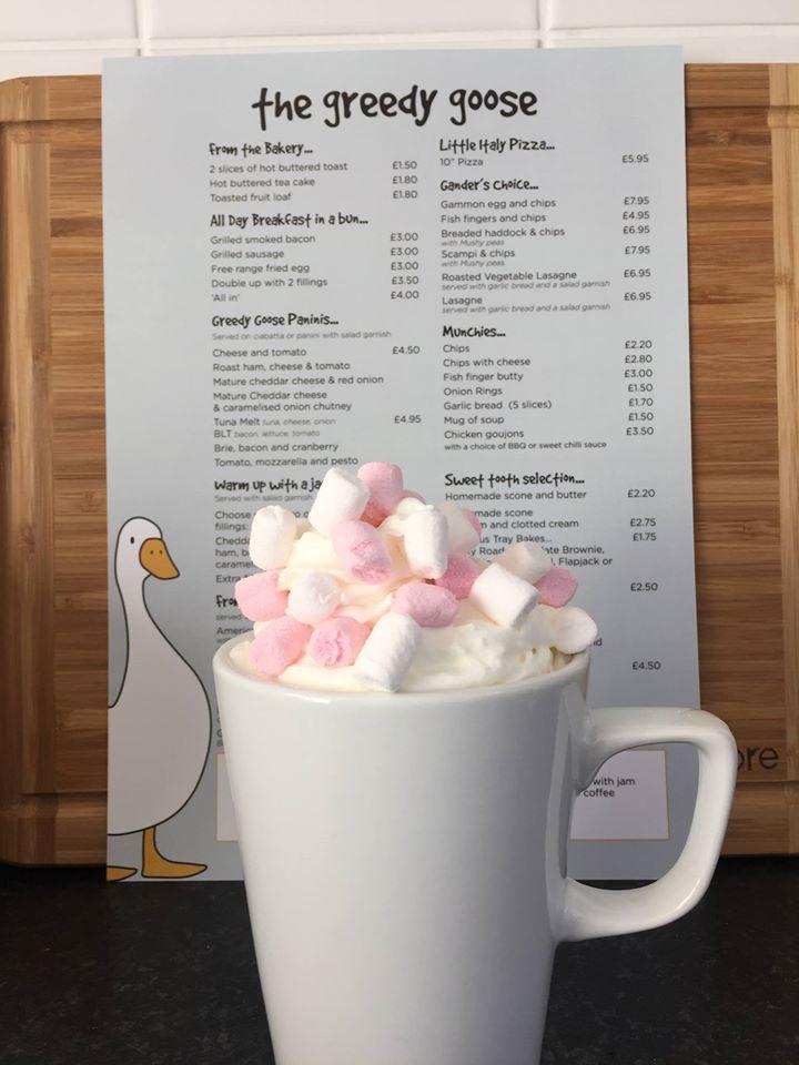 Menu at Greedy Goose at Blackpool Wake Park restaurant, Weeton-with-Preese