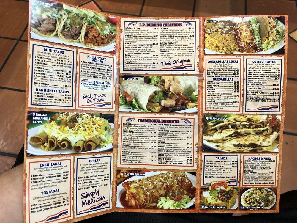 Menu at Los Panchos Taco Shop restaurant, Chula Vista, 374 E H St #1703