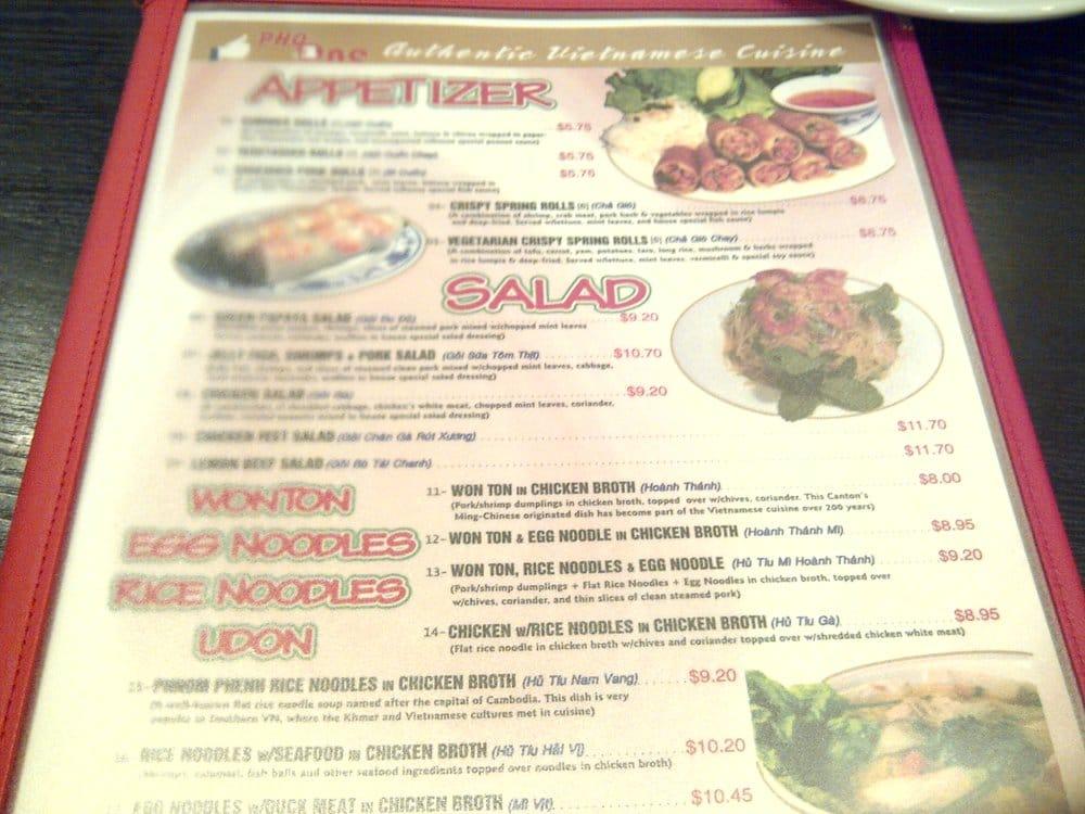 Menu at Pho One KAPOLEI Vietnamese Cuisine desserts, Kapolei