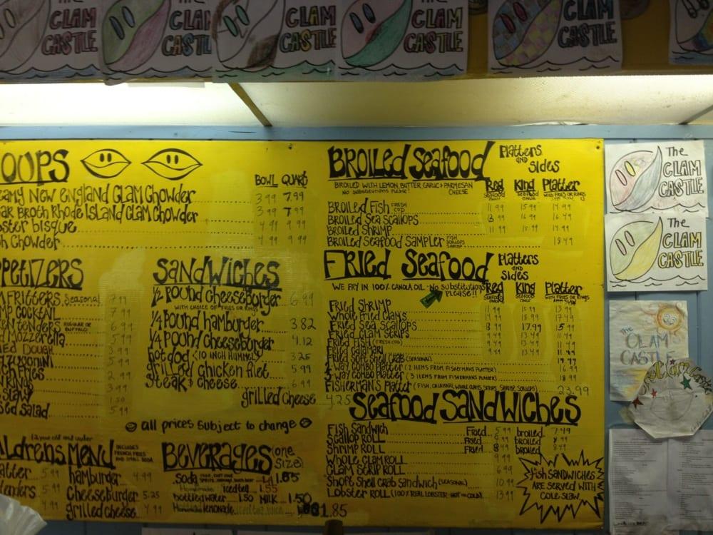 Menu at Clam Castle restaurant, Madison