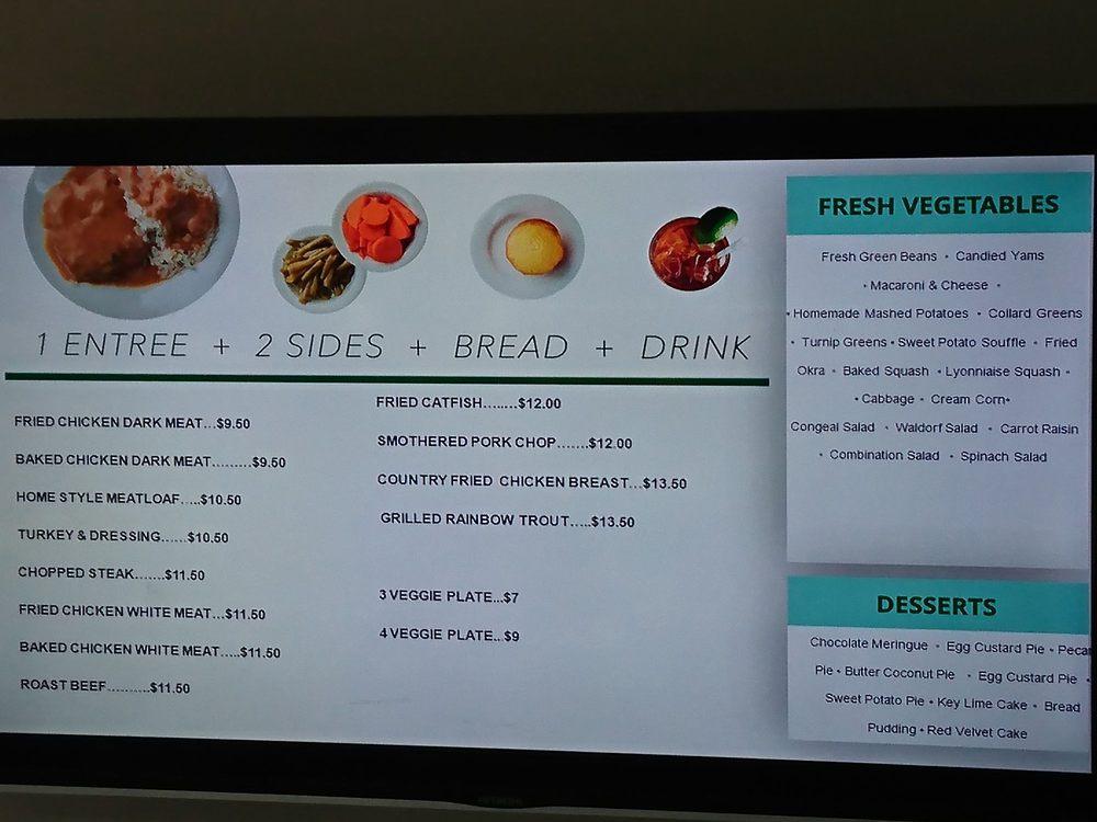 Menu at Magnolia Room Cafeteria, Tucker