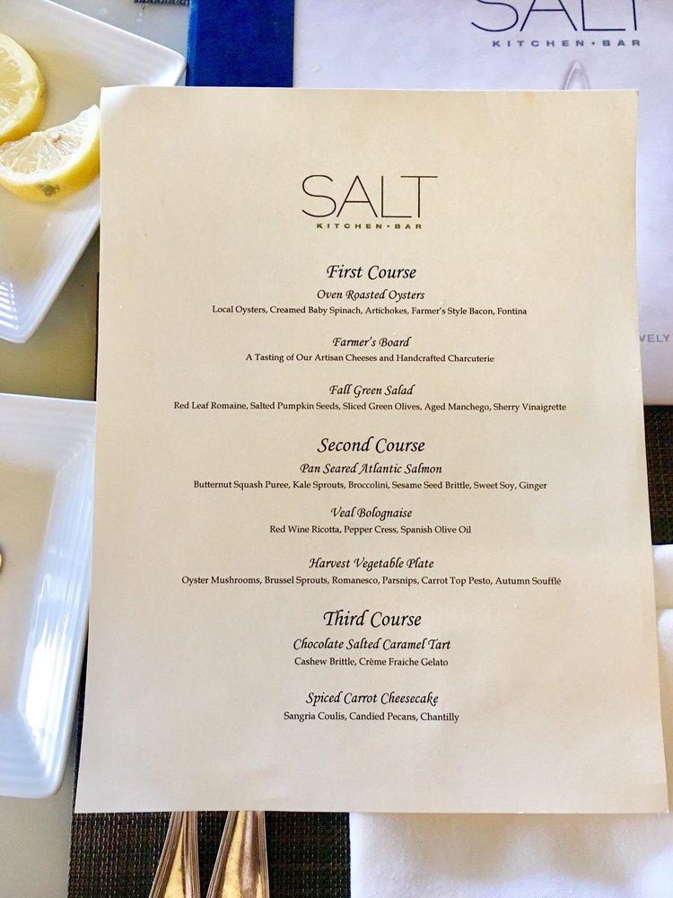Menu at Salt Kitchen & Bar, New Castle, 588 Wentworth Rd