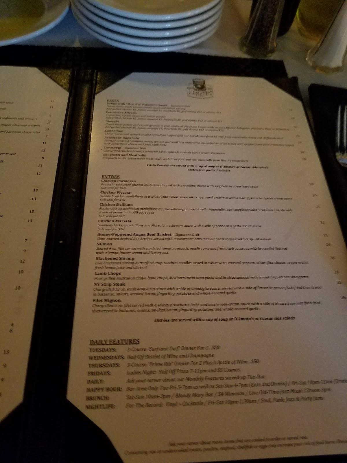 Carta del pub y bar Goodnite Gracie, Royal Oak