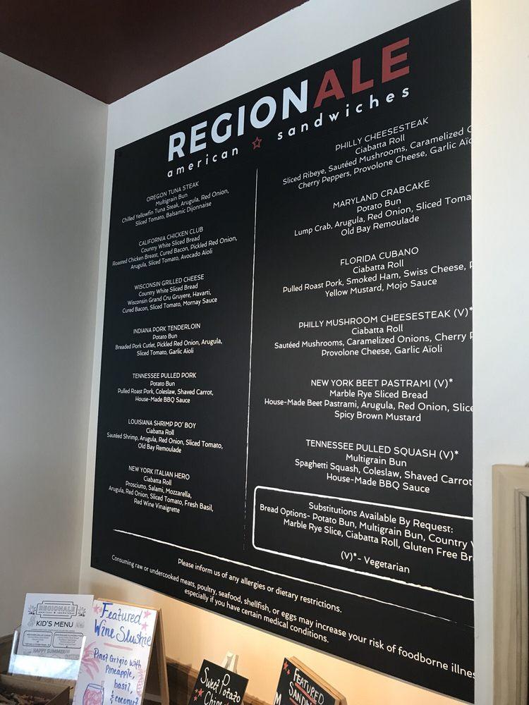 Menu at RegionAle pub & bar, Ellicott City, Richards Valley Rd
