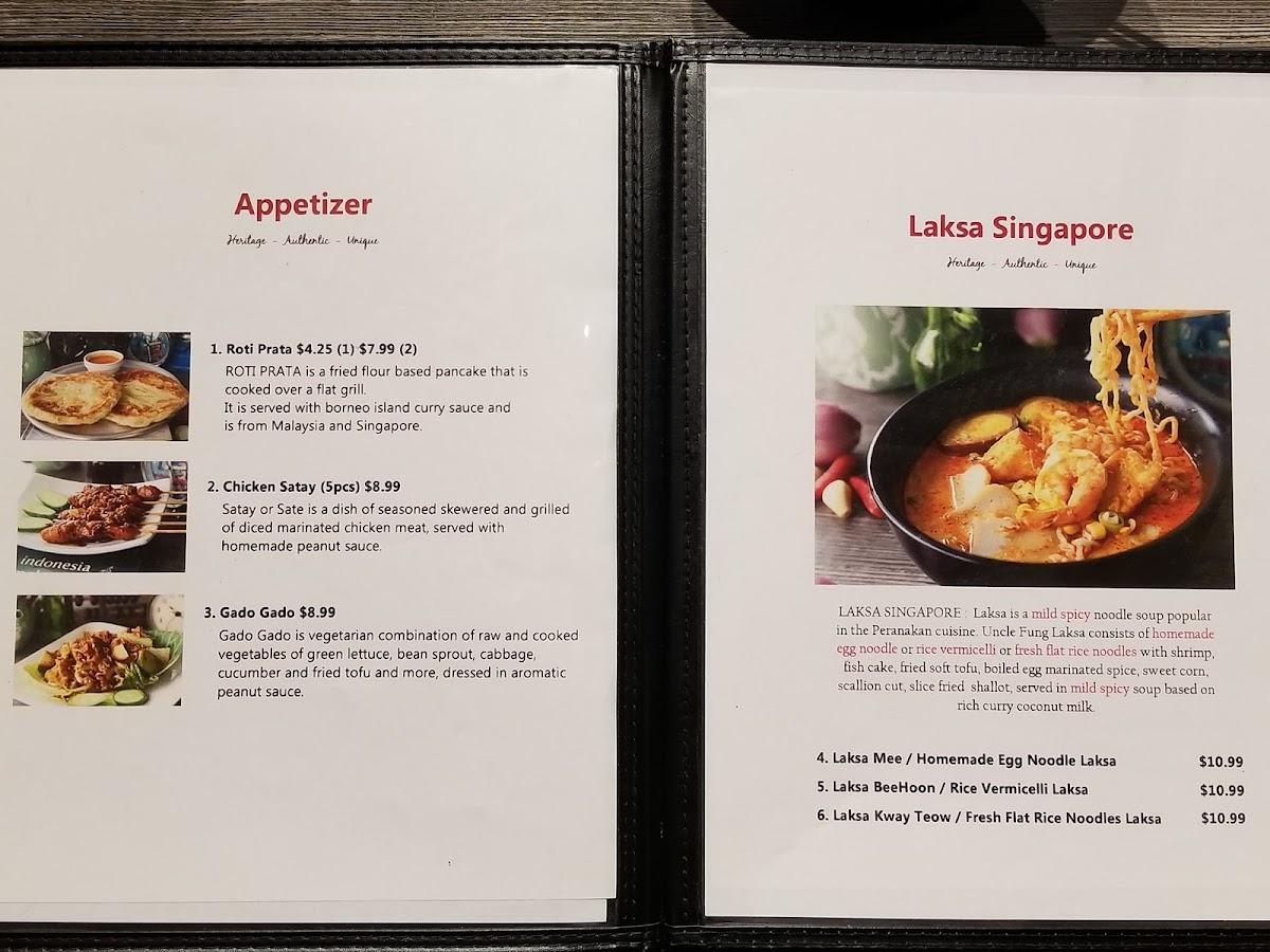 Menu at Uncle Fung Buena Park restaurant, Buena Park