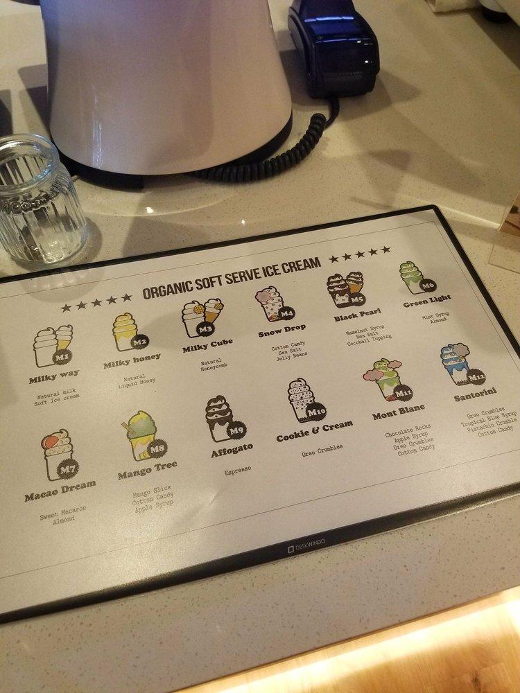 Menu at Milkcow Cafe, Richmond