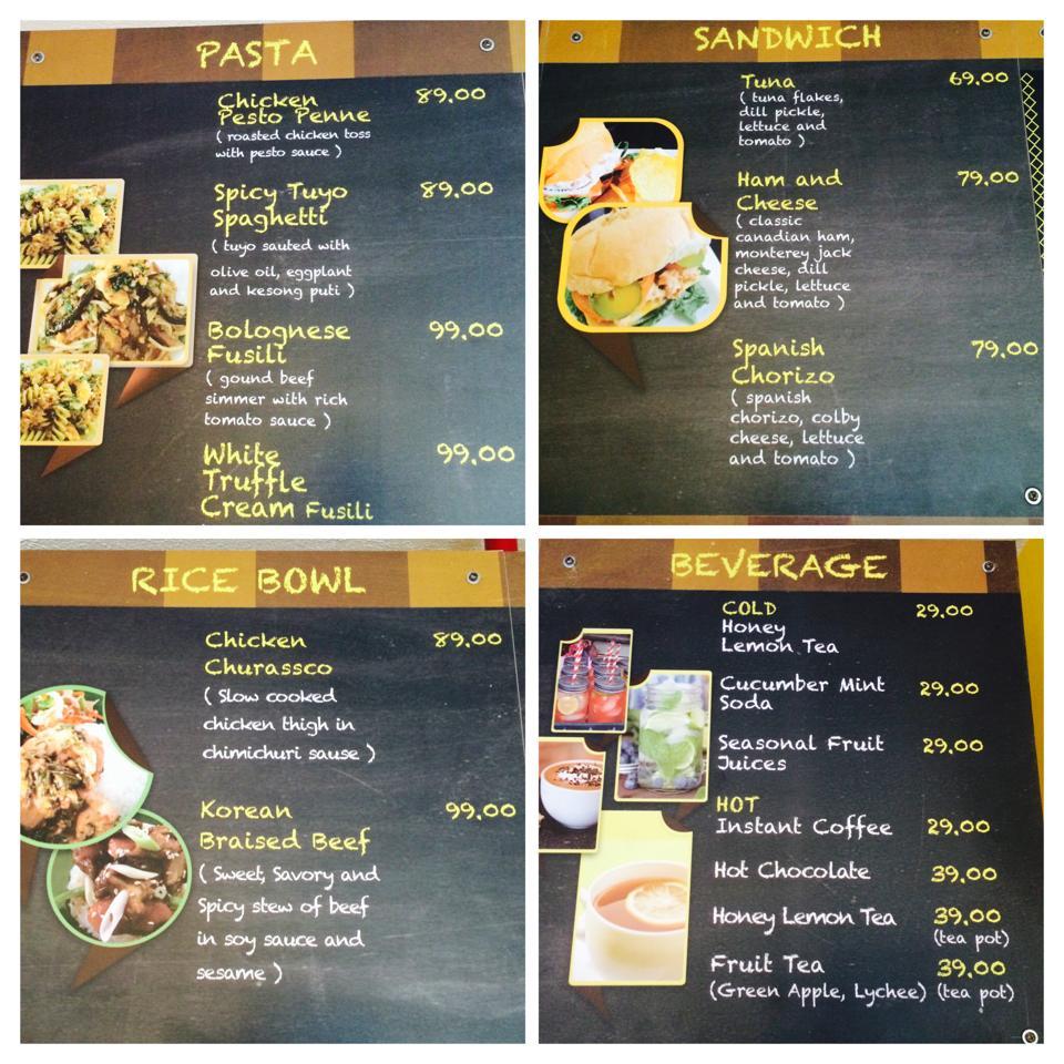 Menu at mamu cheffy cafe, San Jose del Monte City