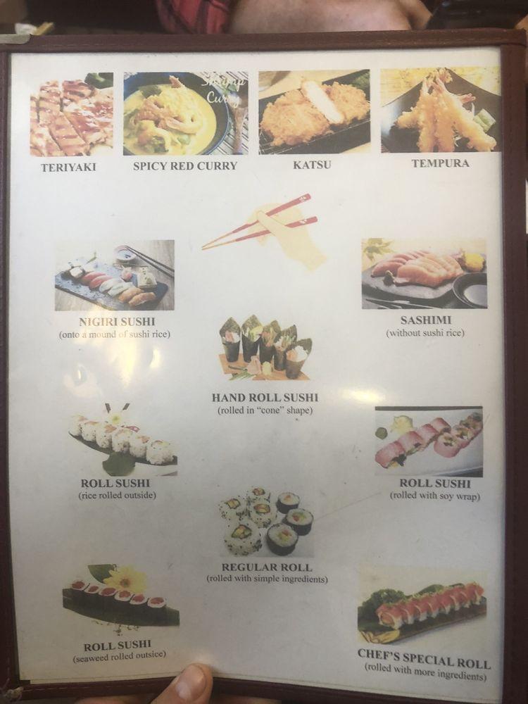 Menu at Oishii Japanese Restaurant, Jesup
