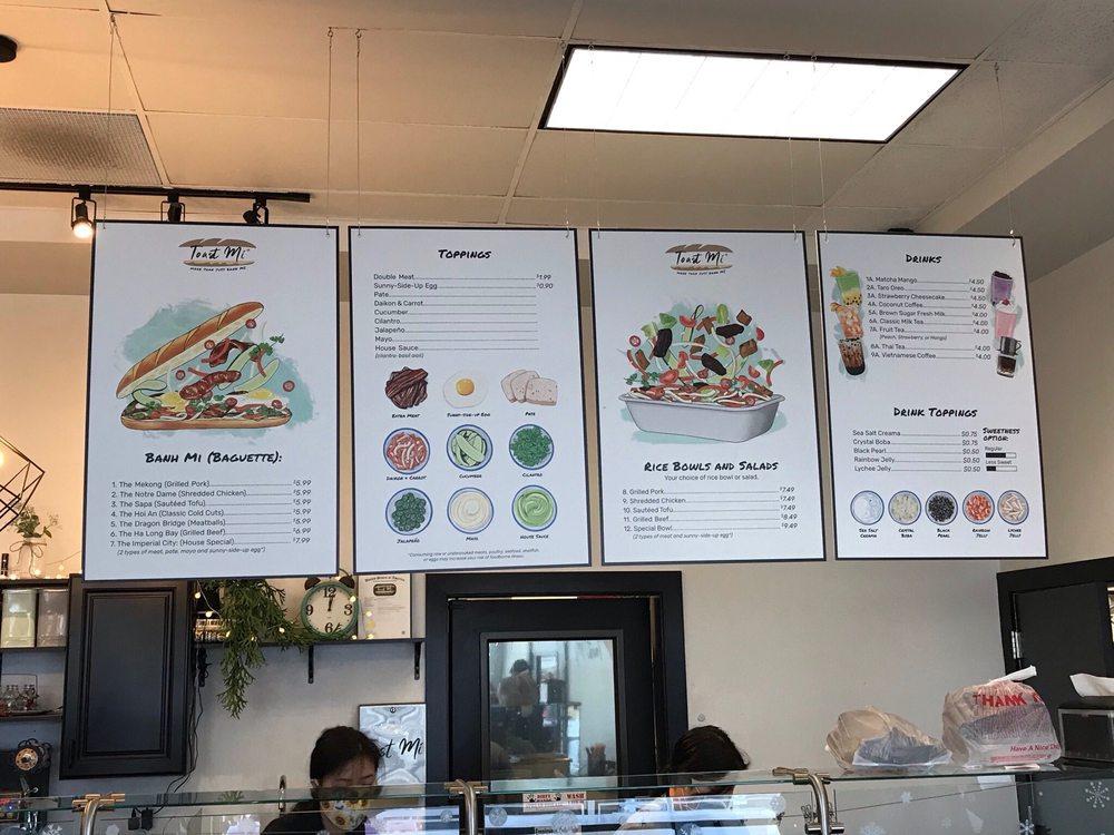 Menu at Toast Mi Tacoma restaurant, Tacoma