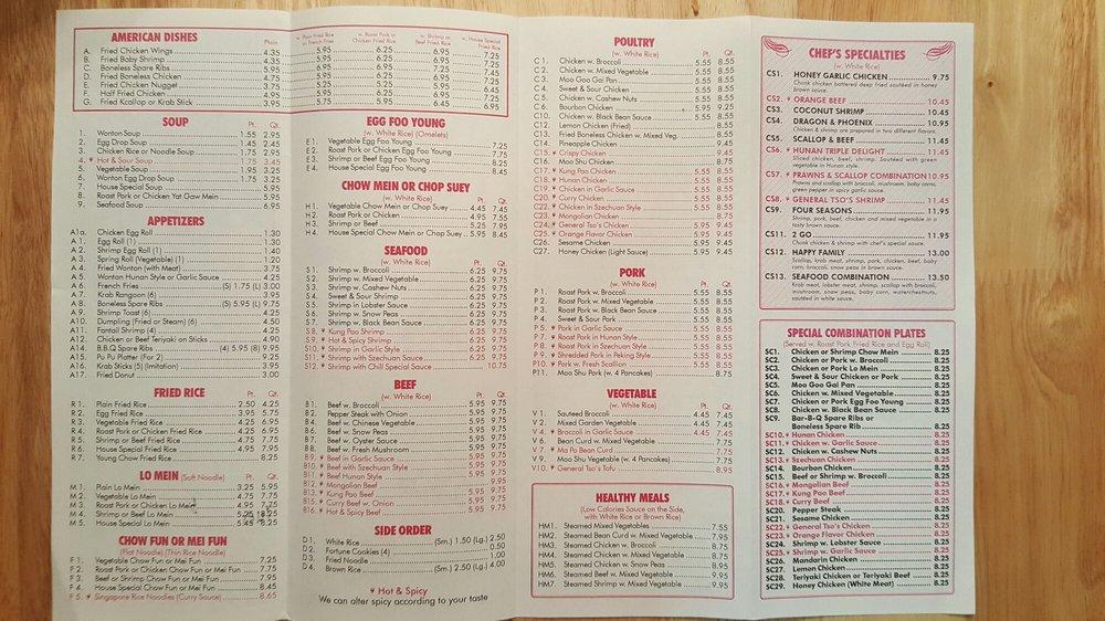 Menu at Chinese To Go restaurant, Clermont