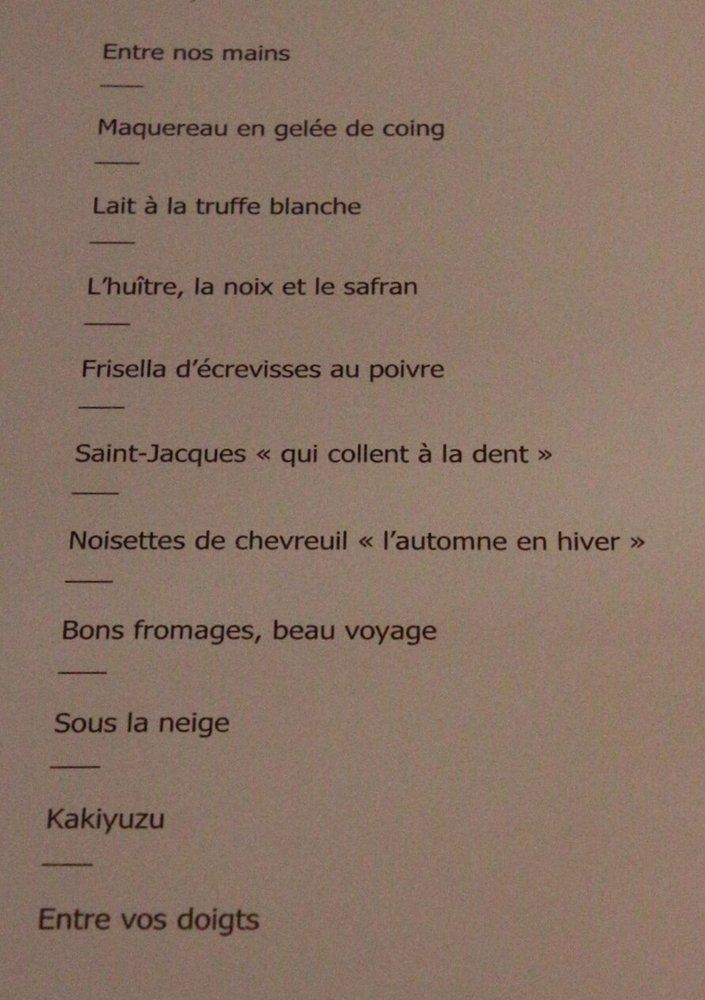Menu au La Maison Troisgros restaurant, Roanne