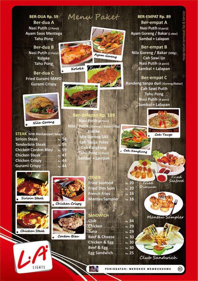 Menu at SAS Cafe N Resto, Surabaya, Jl. Bhaskara Sawah No.30