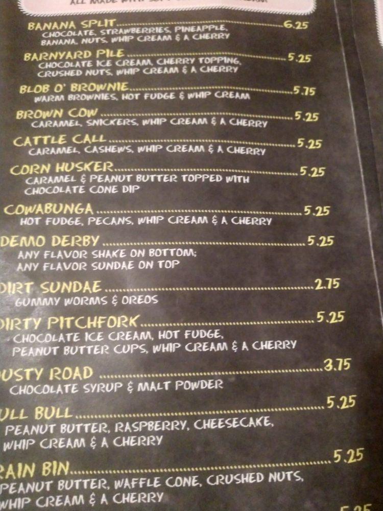 Menu at The Udder Side restaurant, Jonesville