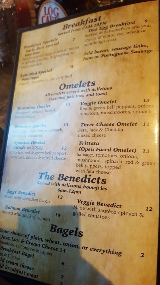 Menu at Java Jazz restaurant, Lahaina