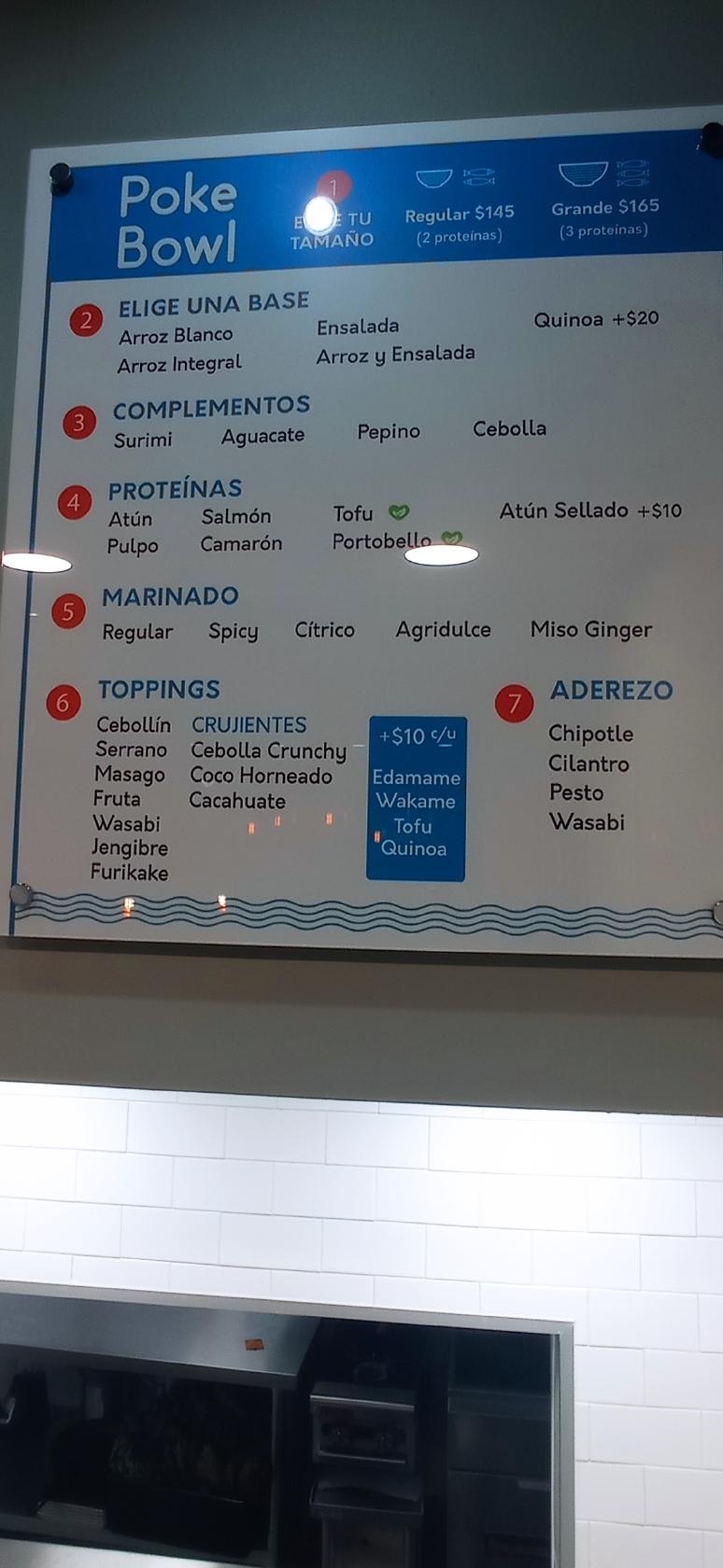 Menu at MARAKAI POKE - To Go (La Gran Vía) restaurant, Mexicali