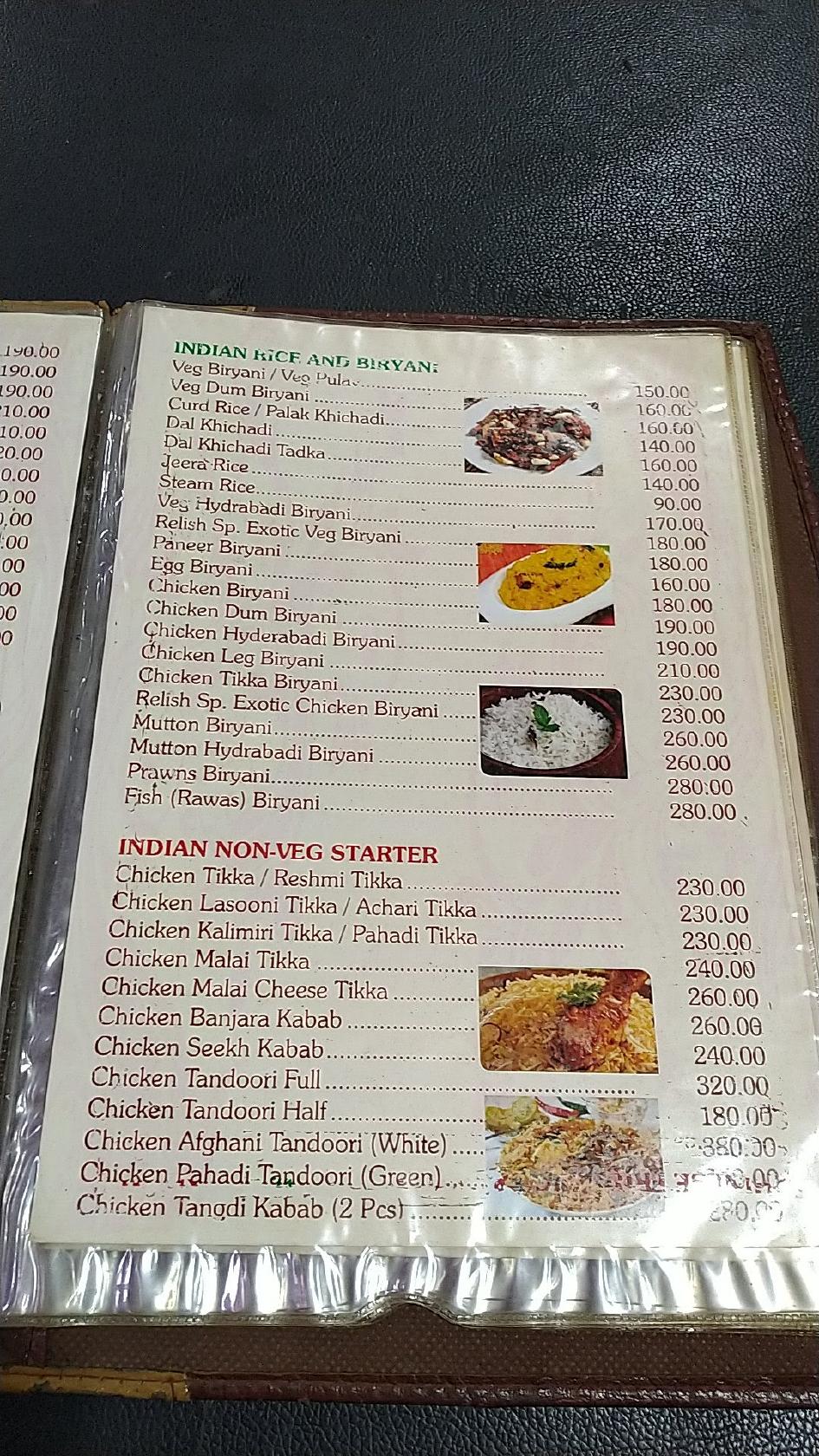Menu at Relish Family Restaurant, Thane, 1