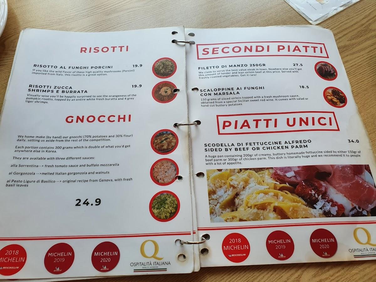 Menu at Brera Restaurant, Seoul, Seoul