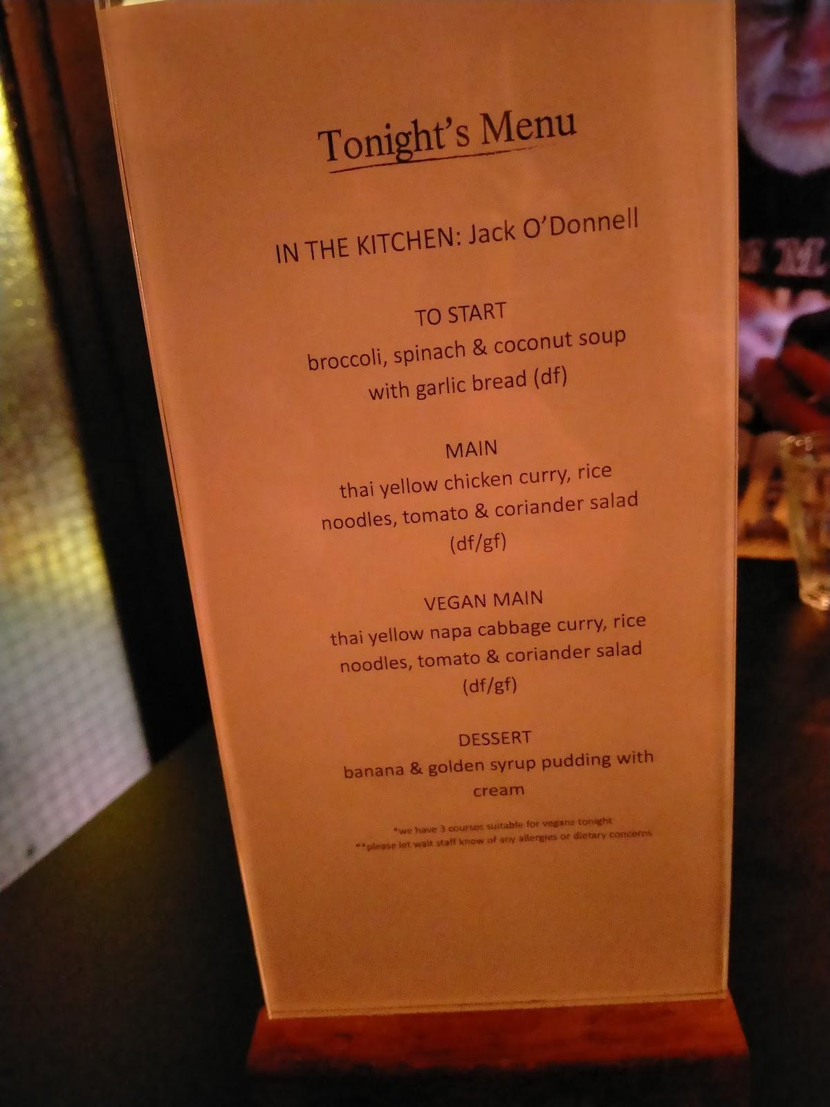 Menu at Everybody Eats Wellington restaurant, Wellington
