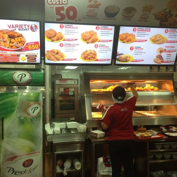 Menu at KFC restaurant, Santiago De Los Caballeros, Av Salvador ...