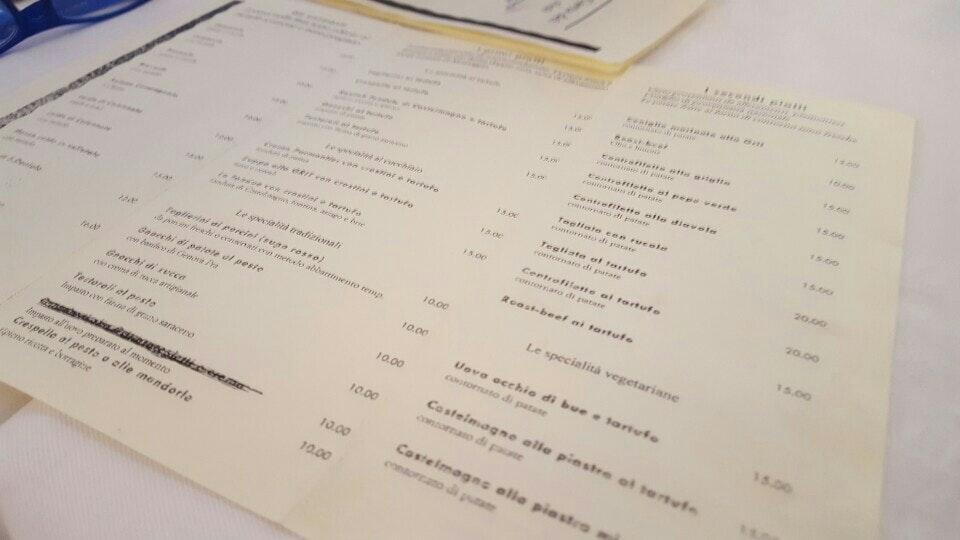 Menu at Ristorante Grit, Busalla
