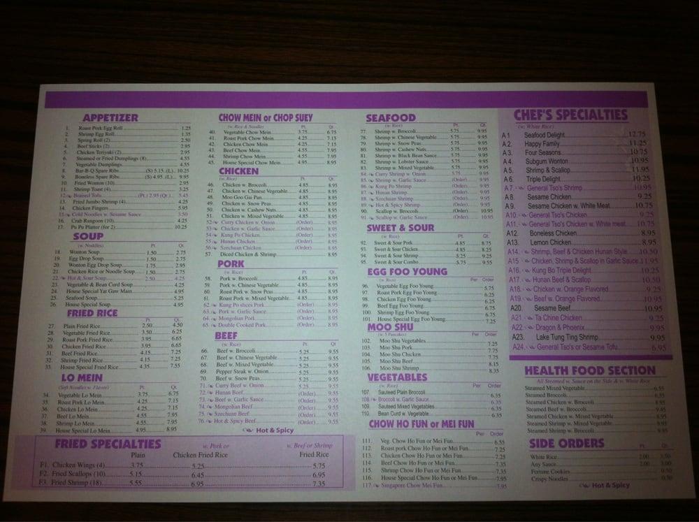 Menu at China Wang Inc restaurant, Malta