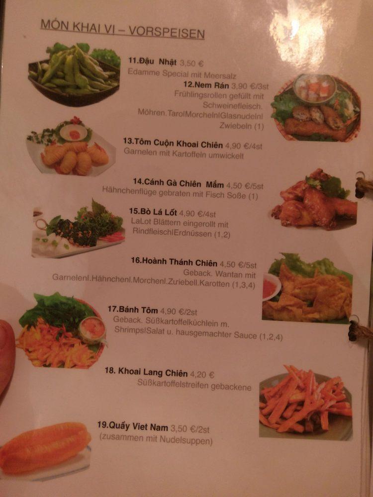 Menu at Ha Noi Cuisine restaurant, Frankfurt, Körberstraße 6