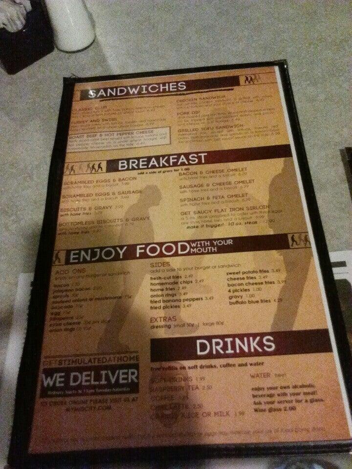 Menu at Mid City Grill restaurant, Johnson City