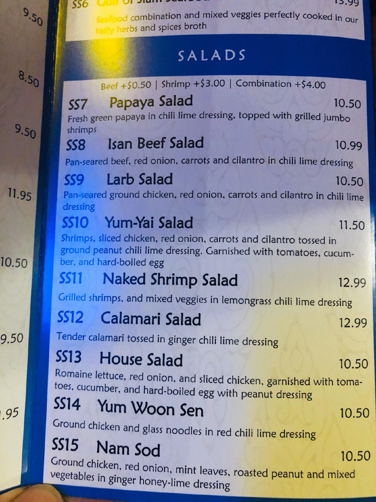 Menu at Mom Can Cook Thai Kitchen restaurant, Santa Clarita