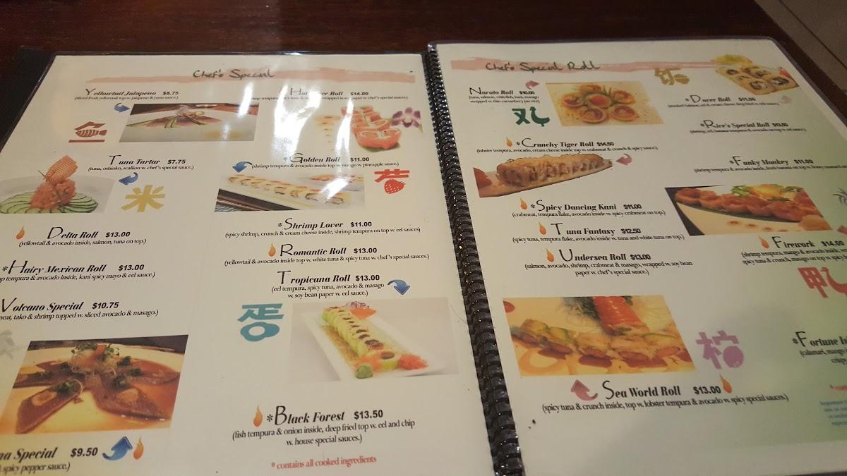 Menu at Rice Fusion restaurant, Dover