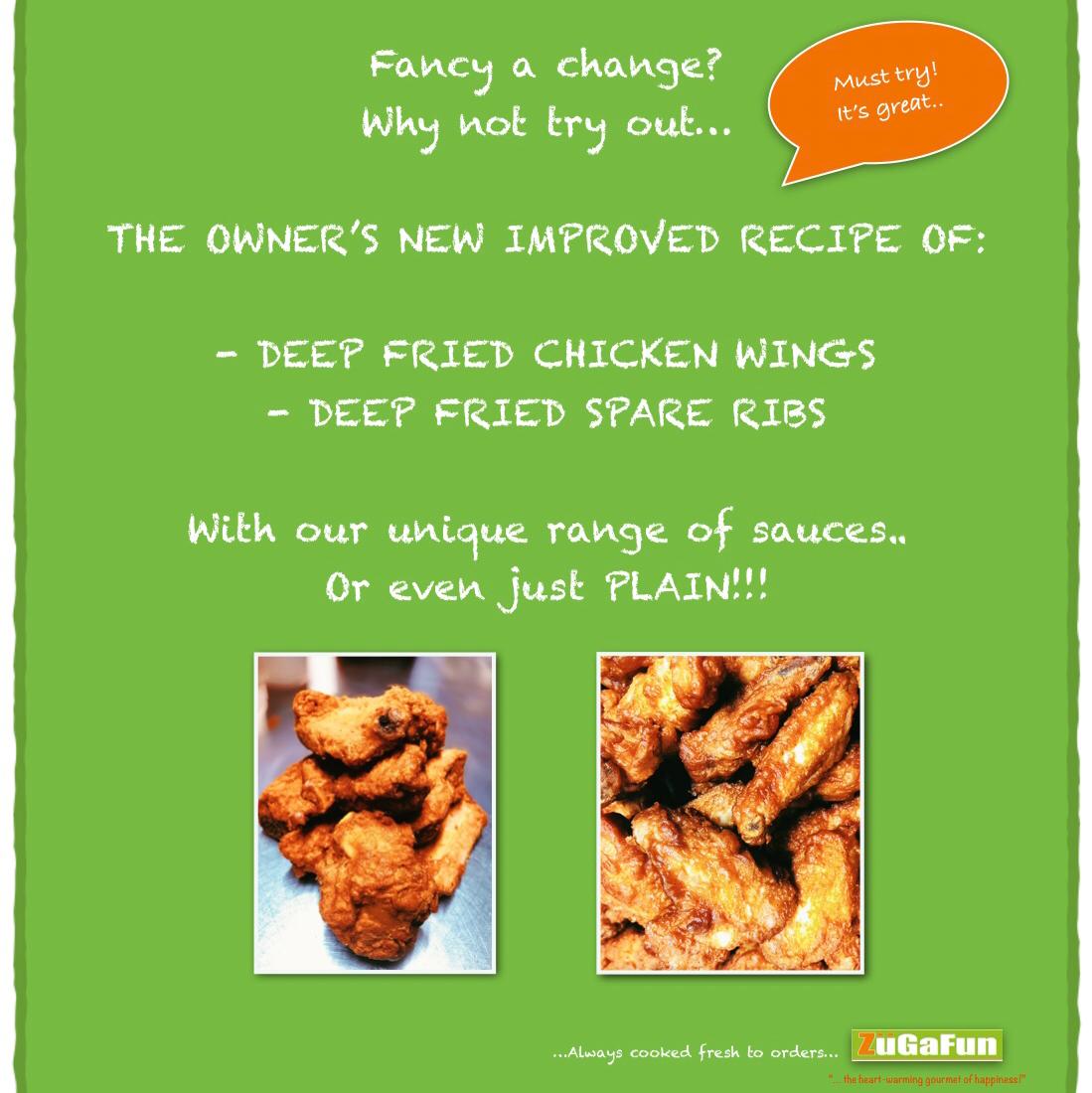 Menu at Zügafun restaurant, Bolton