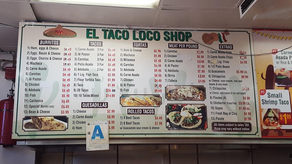 Menu at Ramona market restaurant, Ramona