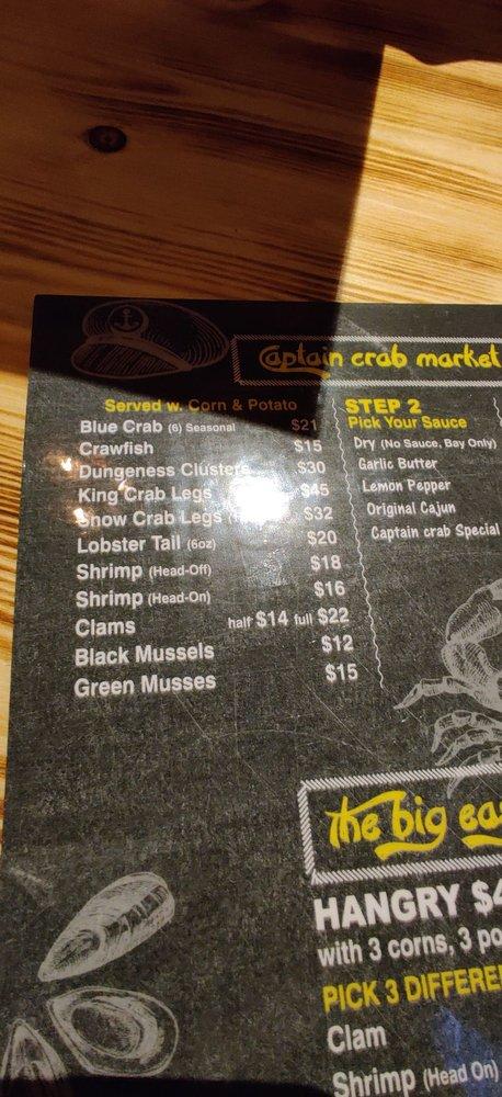 Menu at Captain Crab pub & bar, Hartsdale