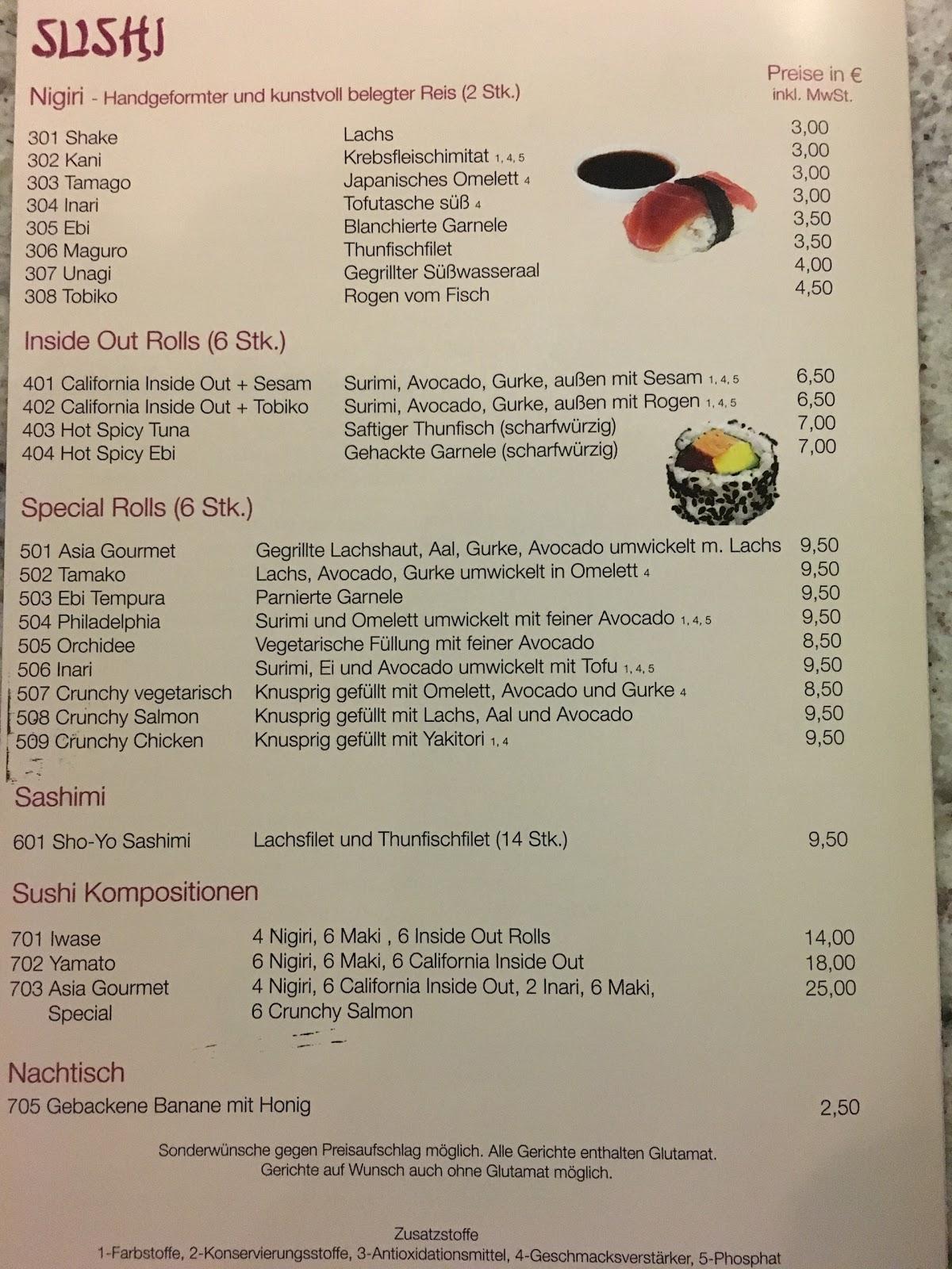 Speisekarte von Fung Wong: Asiatisches Restaurant & Take Away Singen 1 ...
