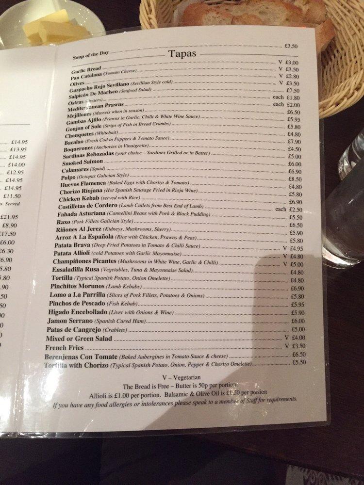 Menu at La TASQUERIA by SMOQUE restaurant, Purley, 36-40 High St