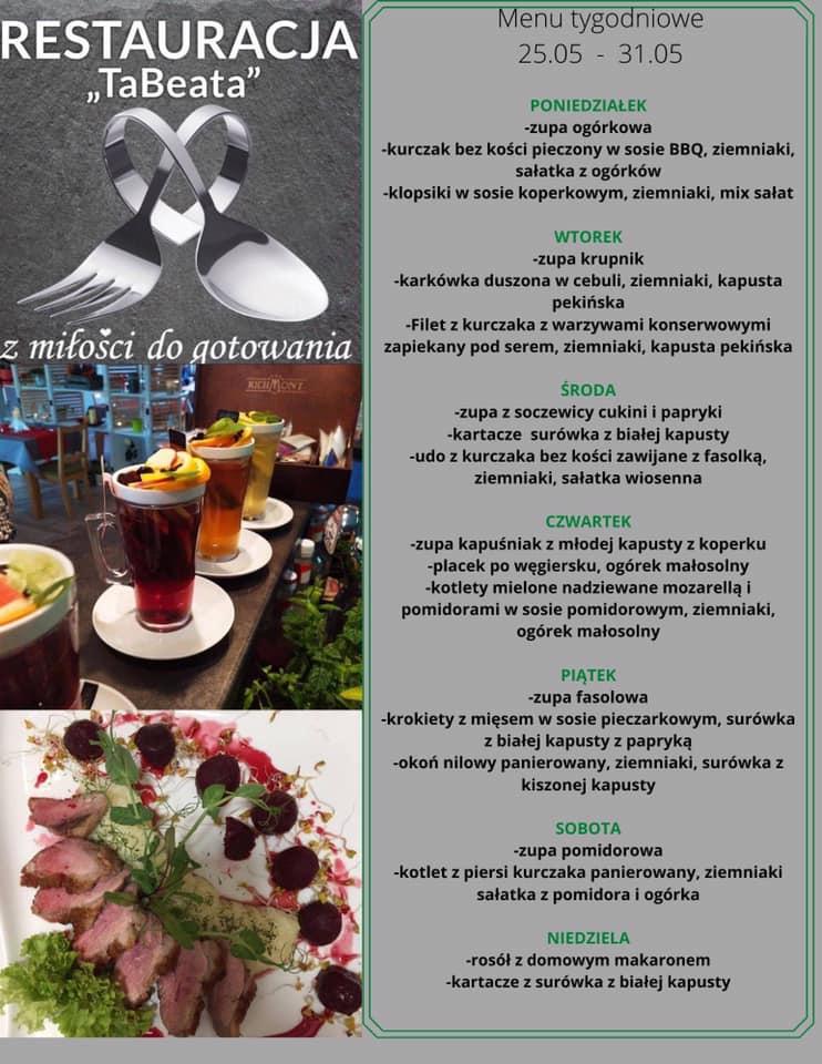 Menu at Ta Beata restaurant, Augustow