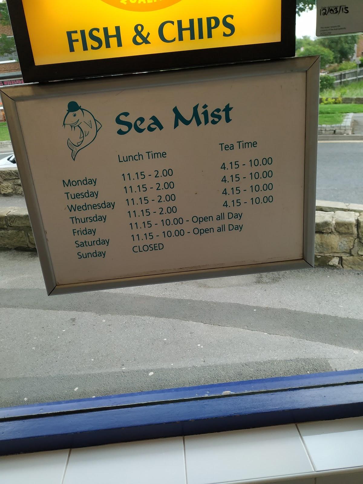 Menu at Vicarage Plaice restaurant, Redcar