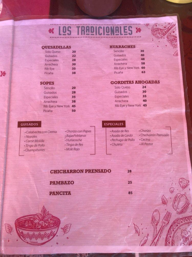 Menu at Doña Fany restaurant, Cancún