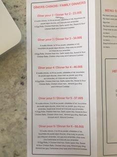 Menu at New Bun Key Restaurant, Limoges