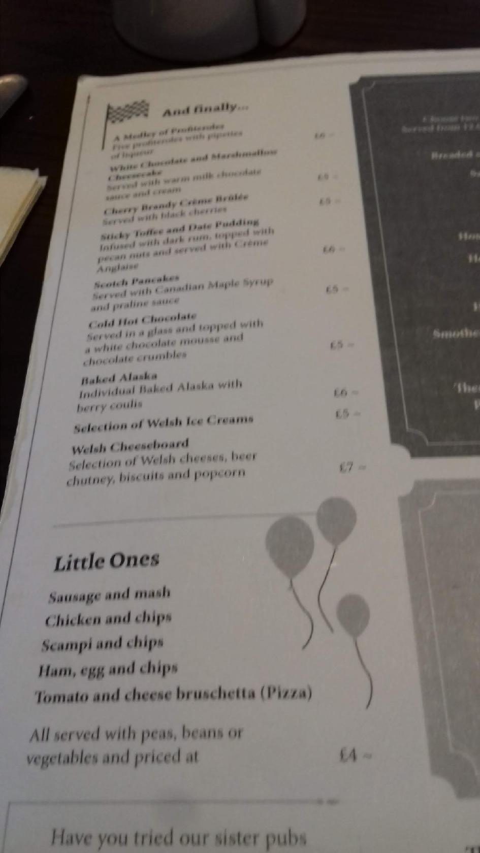 Menu at The Carne Arms pub & bar, Cowbridge, Llysworney