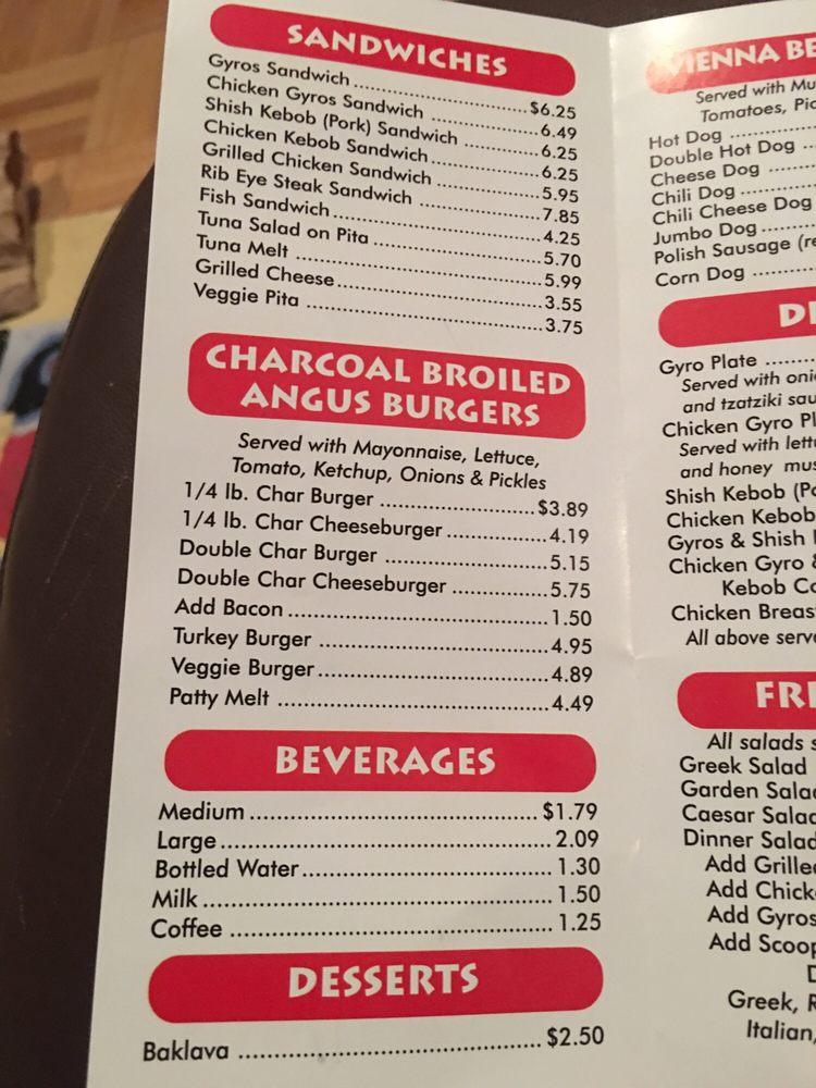 Menu at Craving Gyros fast food, Lake Zurich