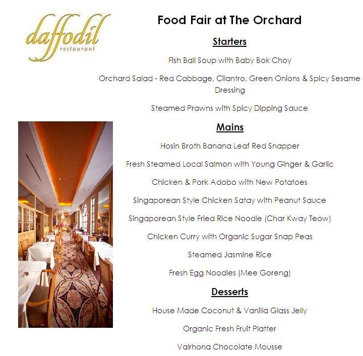 Menu at Daffodil Restaurant, San Francisco