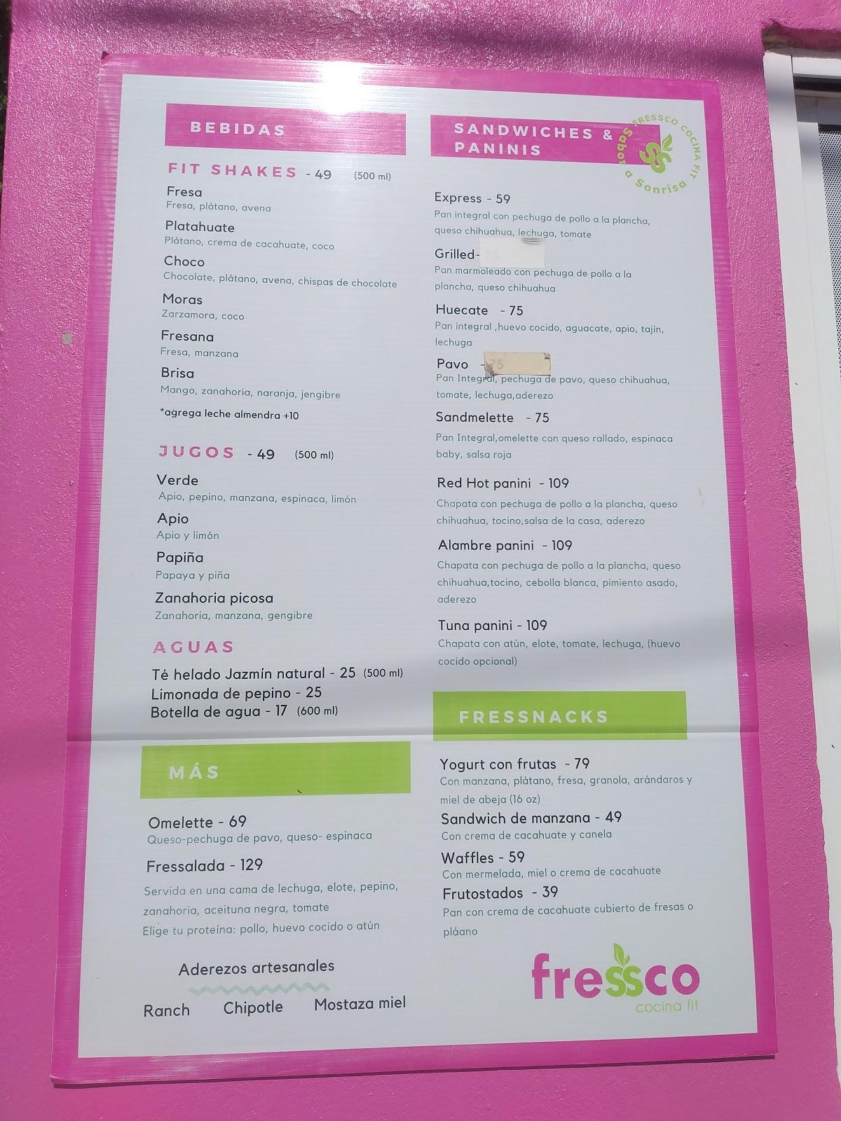 Menu at El General restaurant, Hermosillo