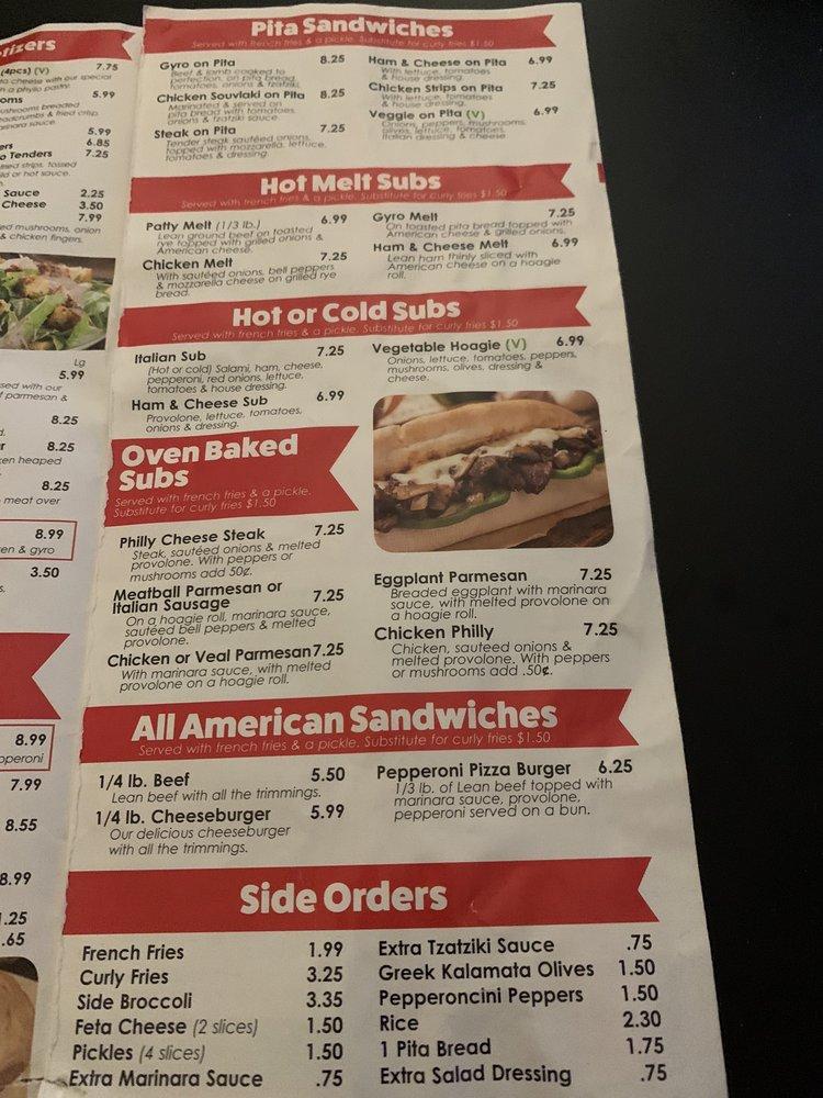 Menu at Gondolier Pizza pizzeria, Calhoun, 427 Hwy 53