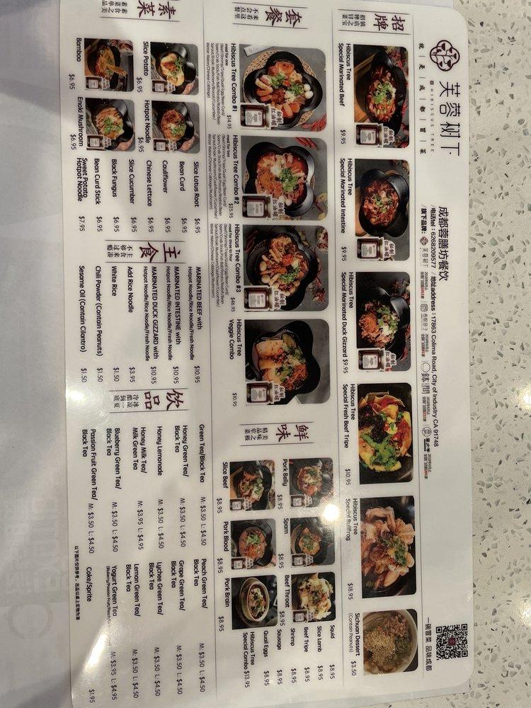 Menu at HIBISCUS TREE restaurant, City of Industry