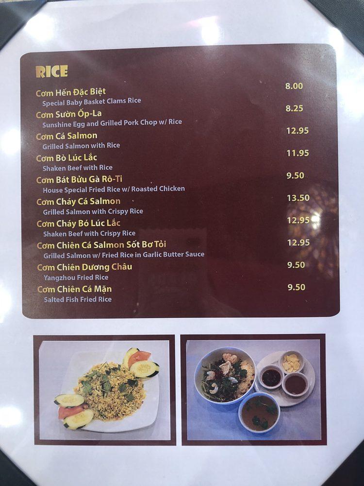 Menu at Tam's Restaurant, Garden Grove