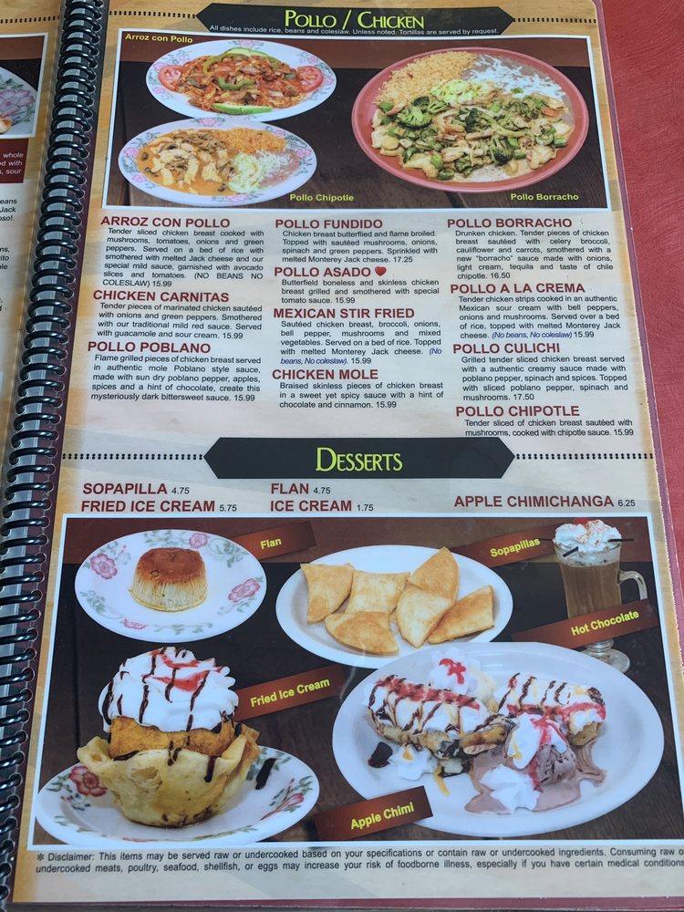 Menu at Guadalajara Family Mexican Restaurant, Aurora, S Abilene St