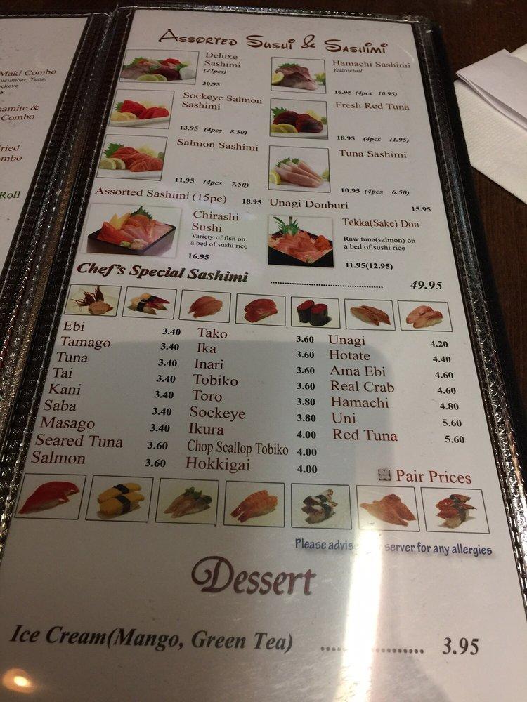 Menu at Kami Sushi restaurant, Surrey, 160 St #40