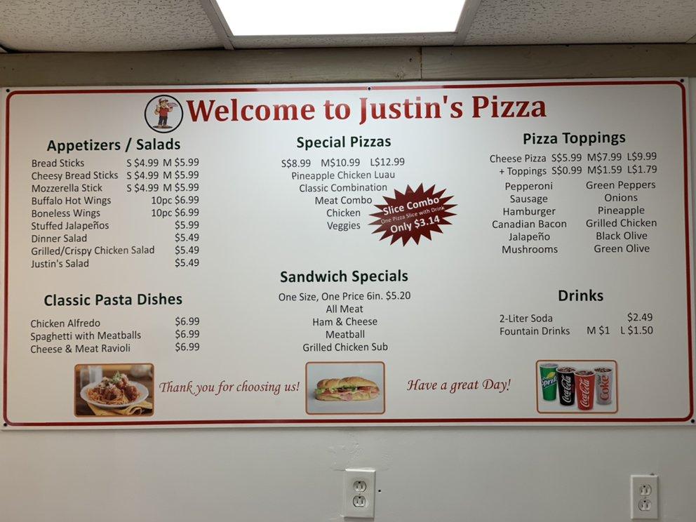 Menu at Snowflake Donuts & Justin’s Pizza pizzeria, Lacy Lakeview