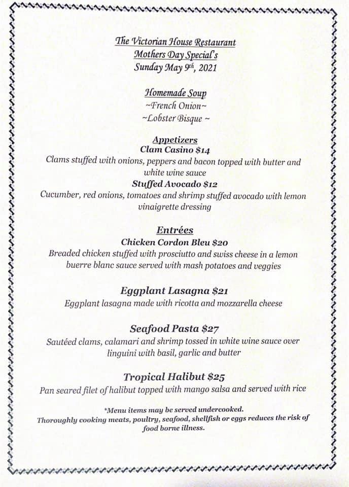 Menu at Victorian House Restaurant & Tavern, Cheshire